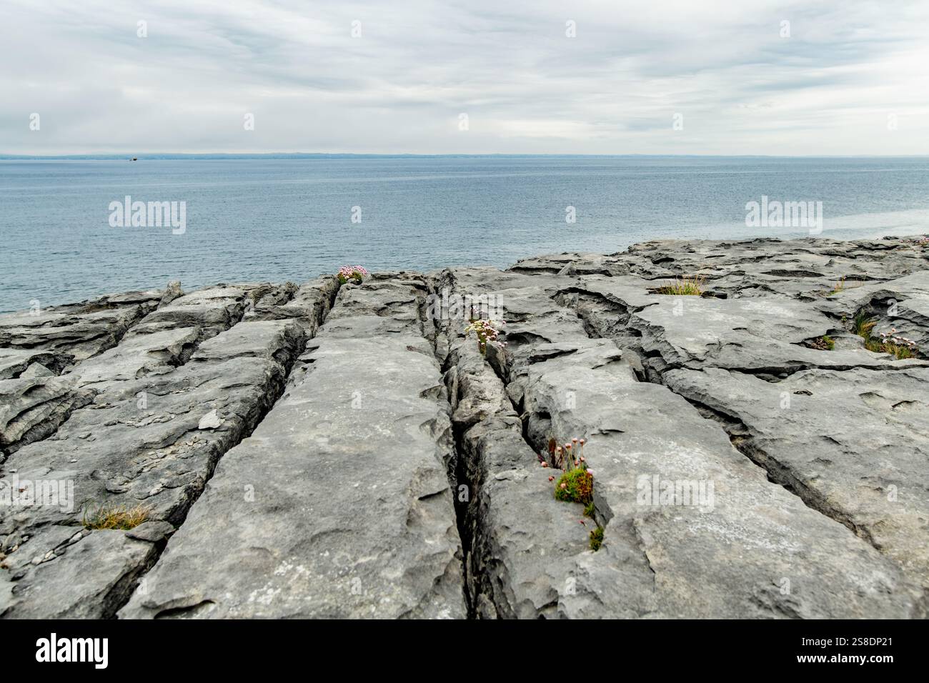 Spectacular misty landscape in the Burren region of County Clare ...
