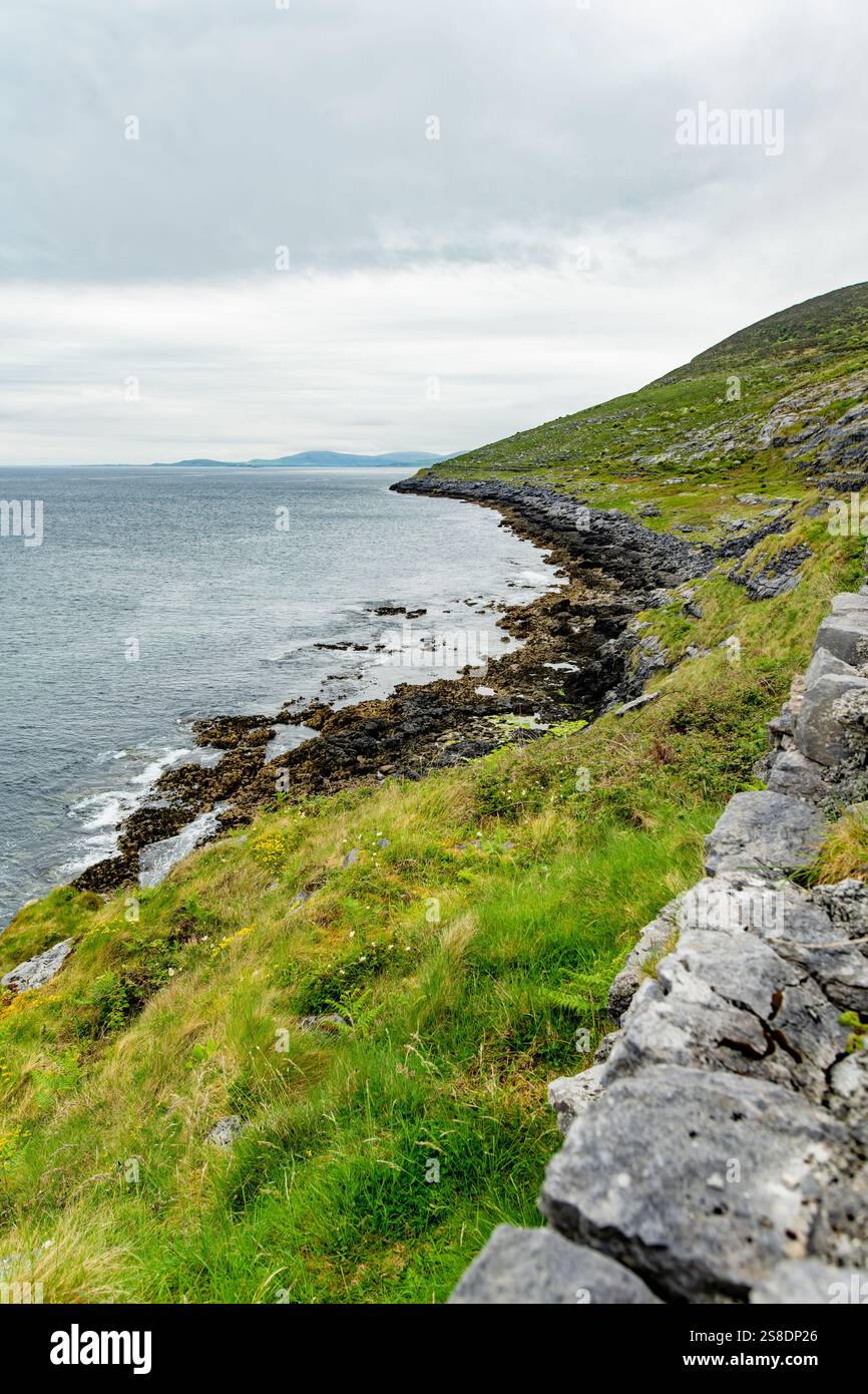 Spectacular misty landscape in the Burren region of County Clare ...