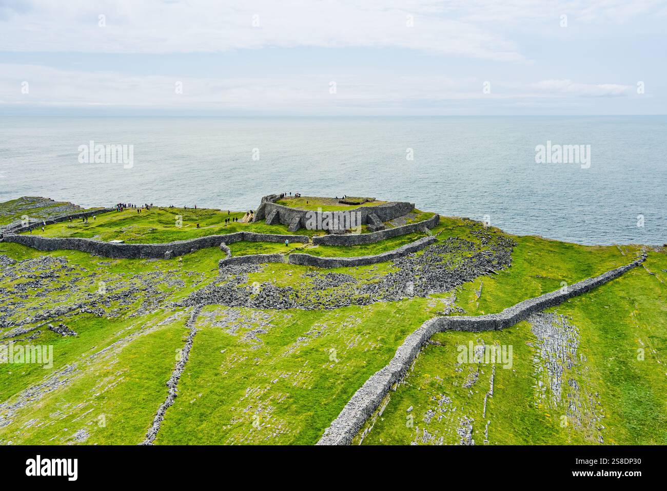 Aerial view of Dun Aonghasa or Dun Aengus , the largest prehistoric ...