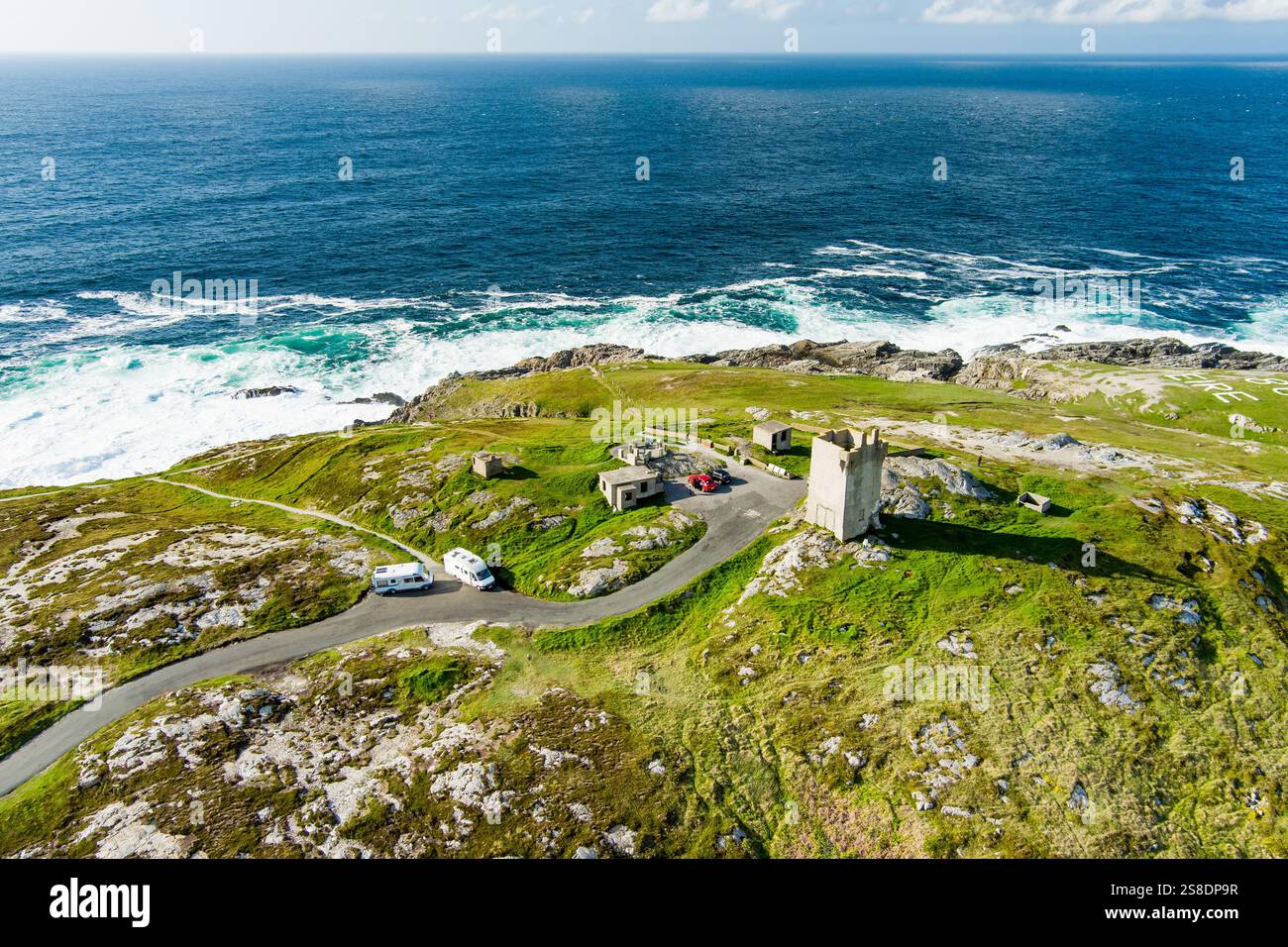 Aerial view of Banba's Crown, iconic gem of Malin Head, Ireland's ...