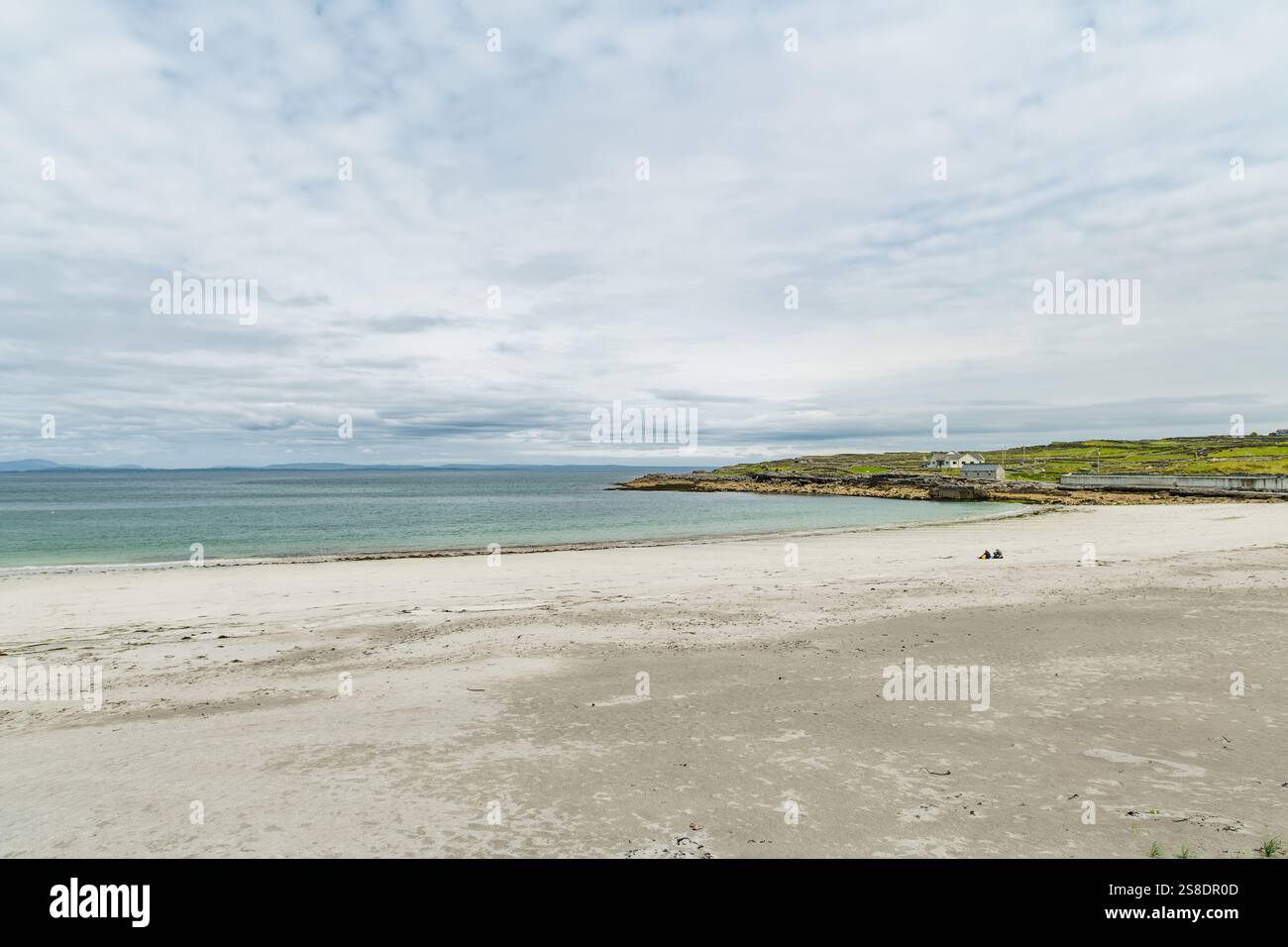 Wide sandy Kilmurvey Beach on Inishmore, the largest of the Aran ...