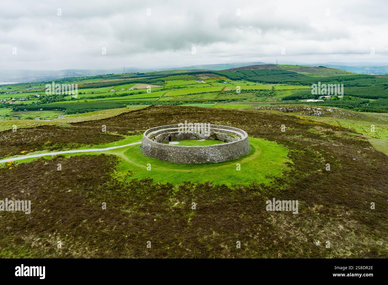 Grianan of Aileach, ancient drystone ring fort, part of larger ...