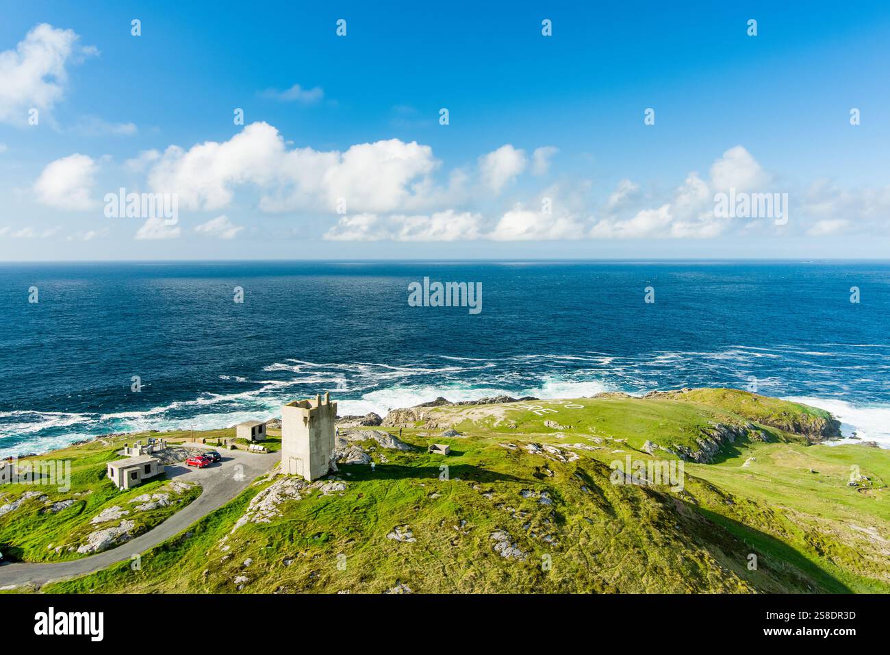 Aerial view of Banba's Crown, iconic gem of Malin Head, Ireland's ...