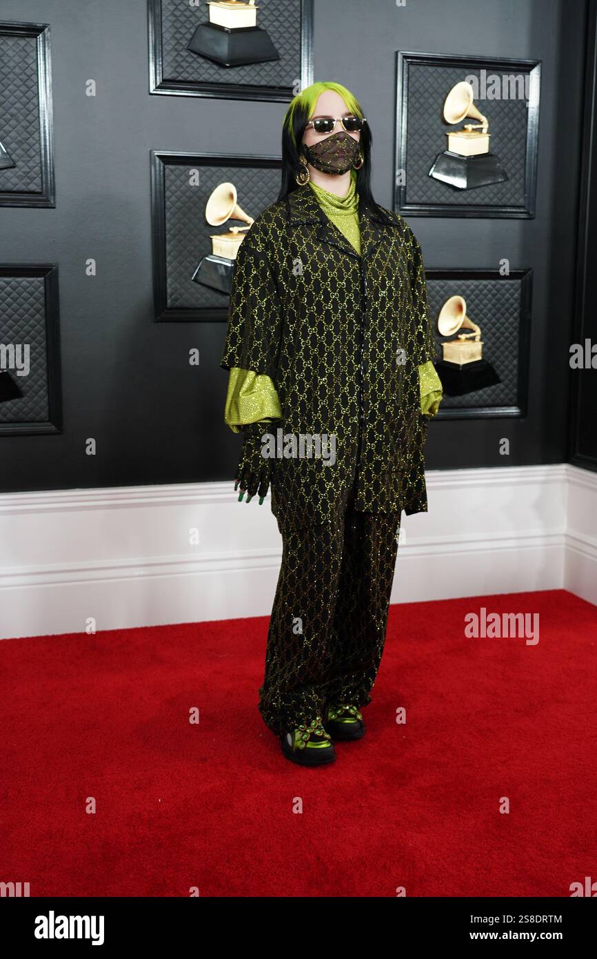 Billie Eilish at the 62nd Annual Grammy Awards, Arrivals, Los Angeles ...