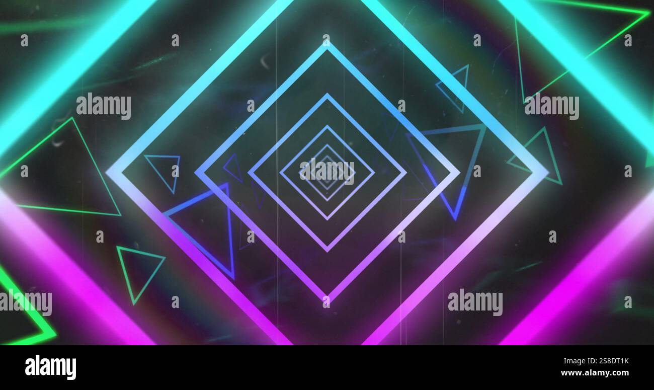 Neon patterns digital visual animation hi-res stock photography and ...