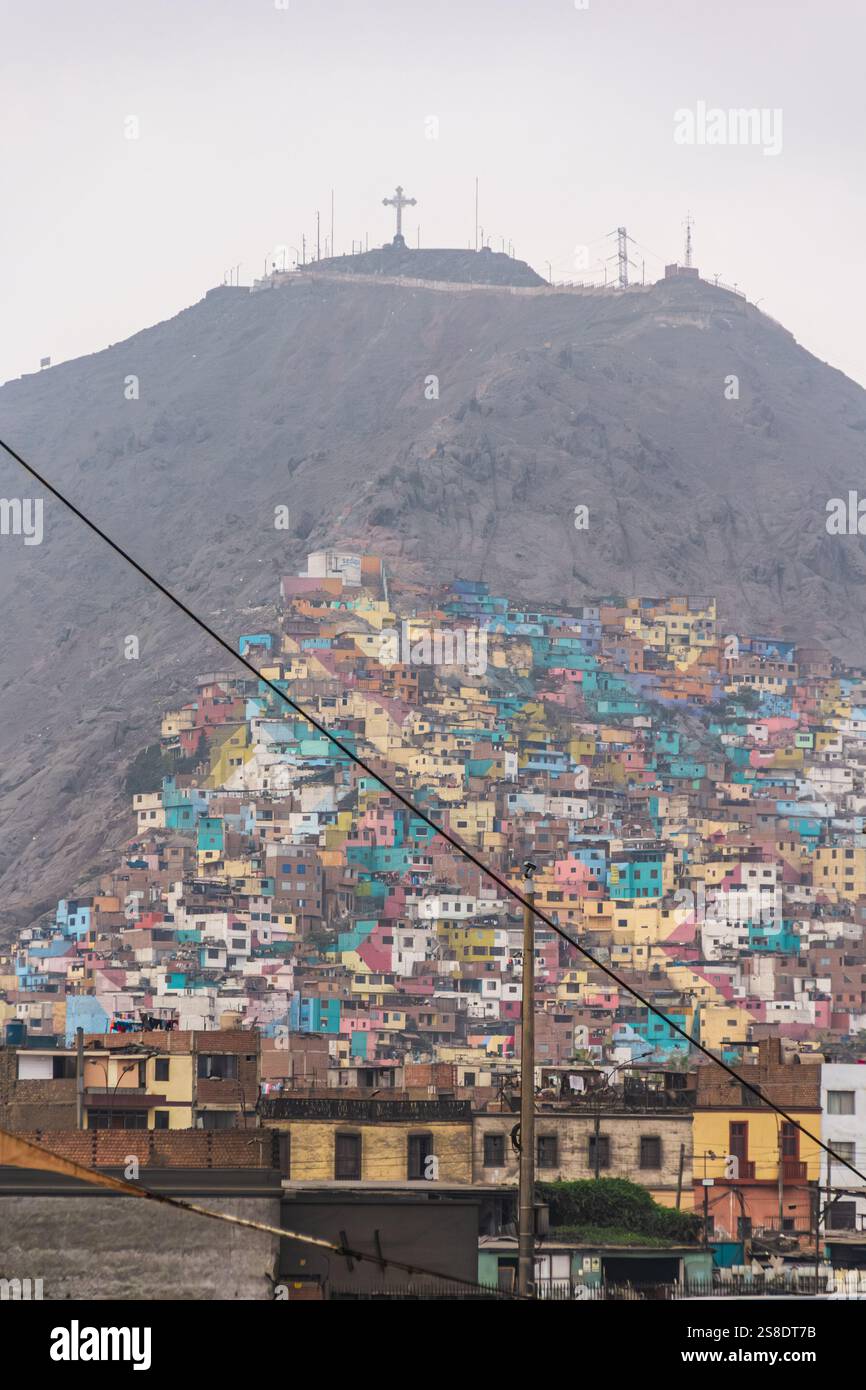 Barrios Altos at San Cristobal Mountain, Parque de la Muralla, Cercado ...