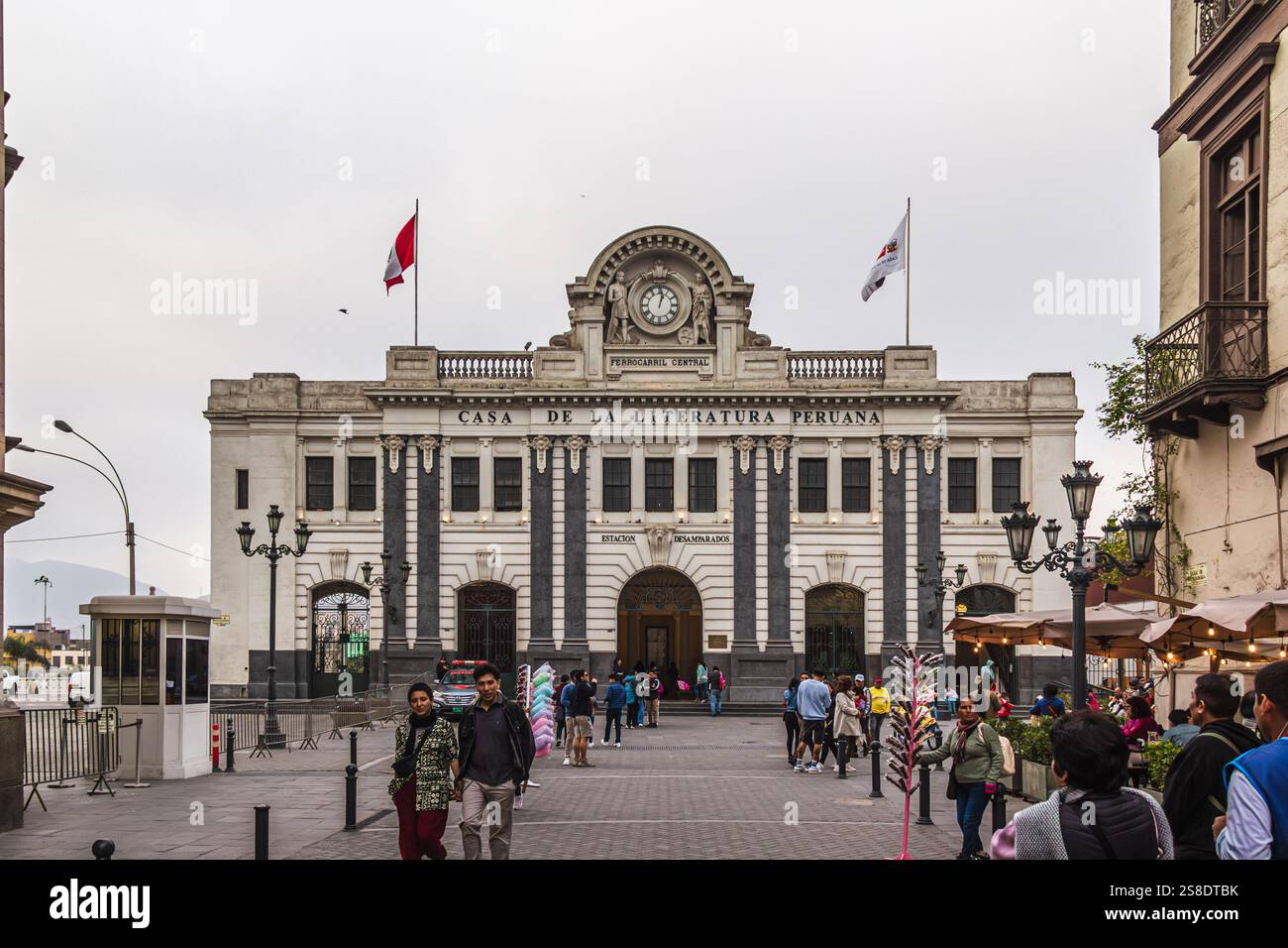 Peruvian Literature House at Jr. Carabaya, Cercado de Lima - Peru Stock ...