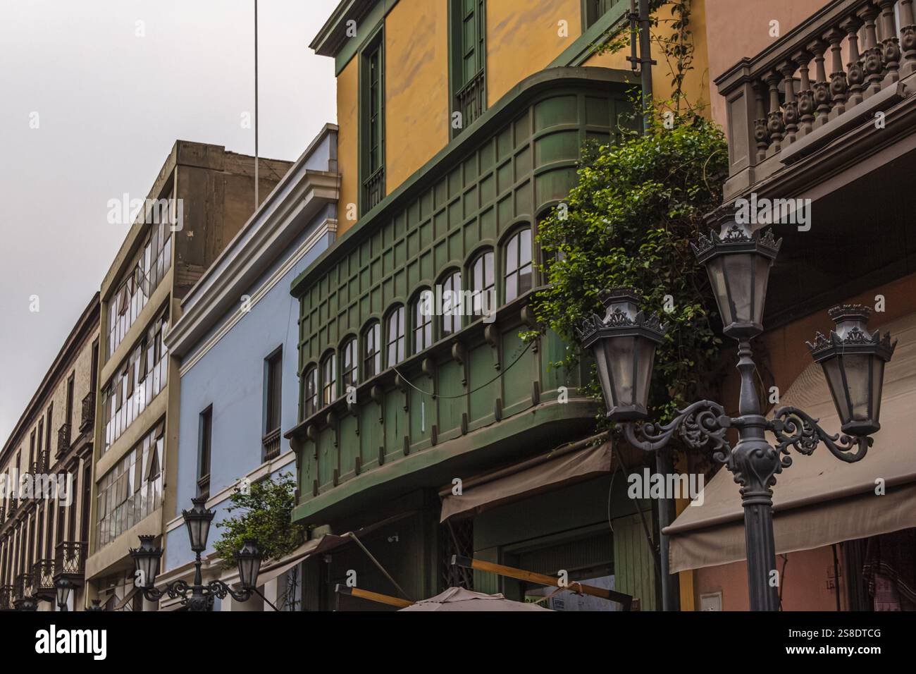 Balcony at Jr. Carabaya, Cercado de Lima - Peru Stock Photo - Alamy