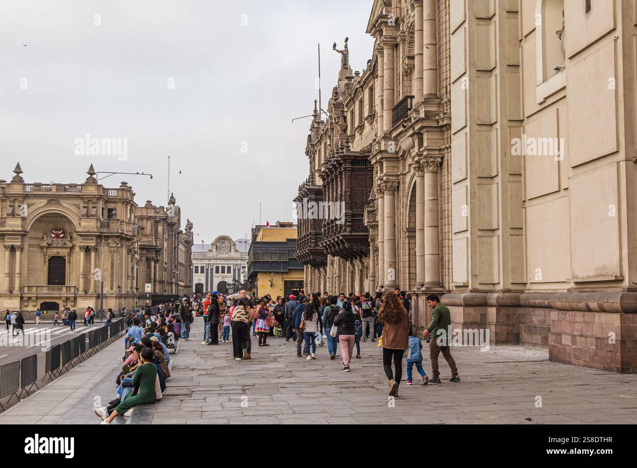 Archbishop's Palace, Lima Main Square - Peru Stock Photo - Alamy