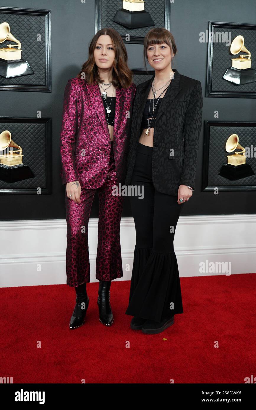 Rebecca Lovell and Megan Lovell of Larkin Poe at the 62nd Annual Grammy ...