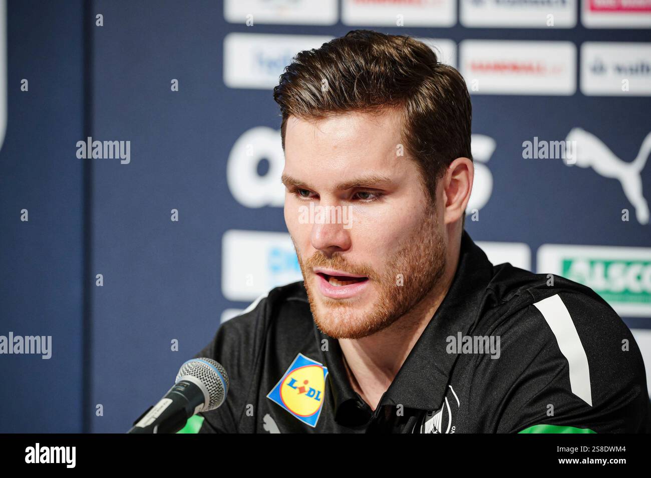 Johannes Golla (Deutschland, #04) DEN, Pressekonferenz Deutschland ...