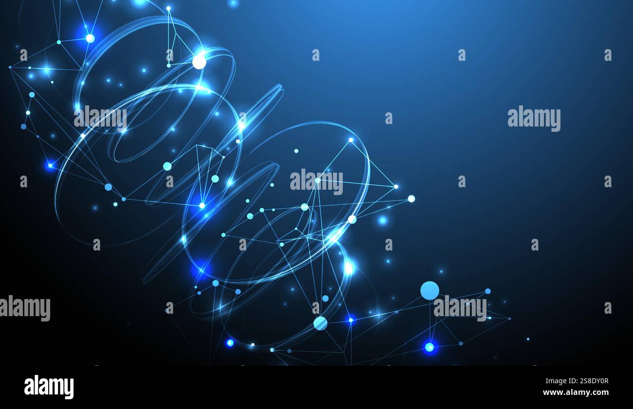 Template for science and technology presentation. Plexus style ...