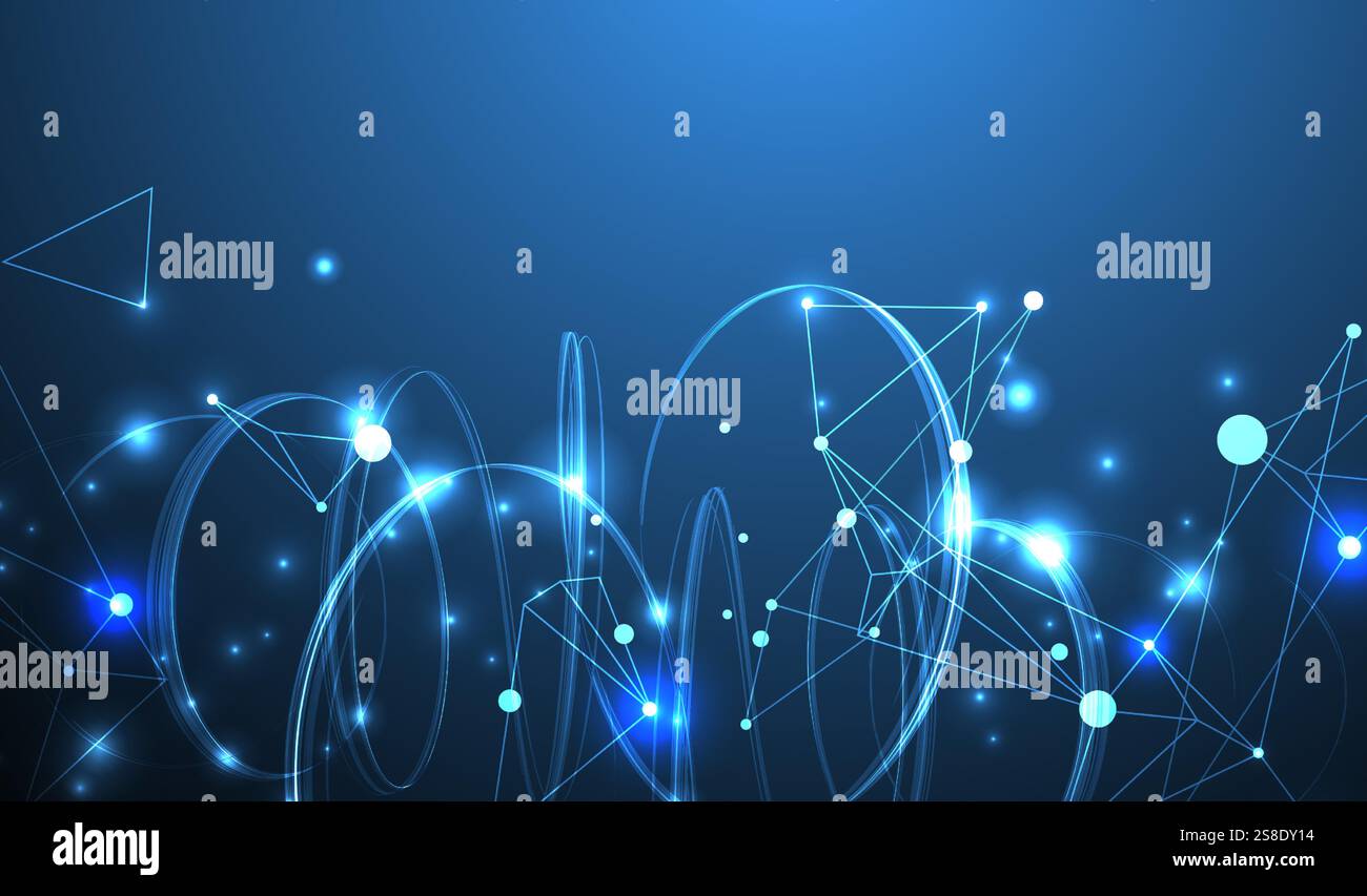 Template for science and technology presentation. Plexus style ...