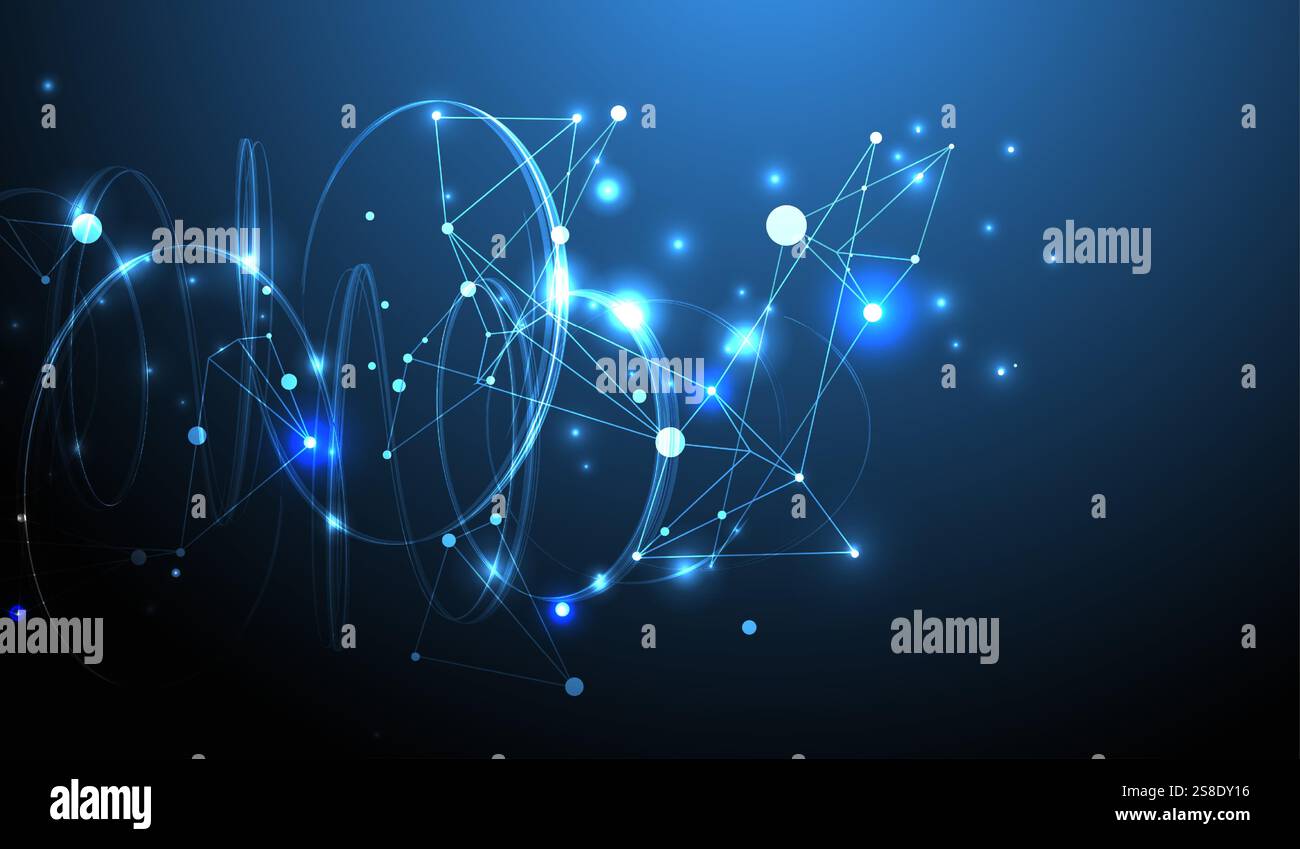 Template for science and technology presentation. Plexus style ...