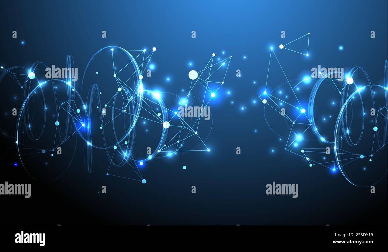 Template for science and technology presentation. Plexus style ...