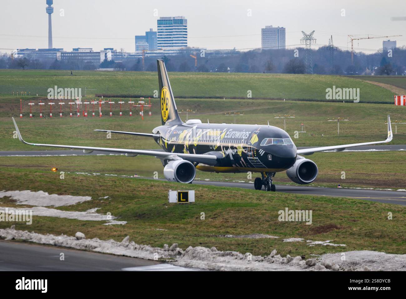 Dortmund, Germany. 22nd Jan, 2025. The team lands at the airport after ...