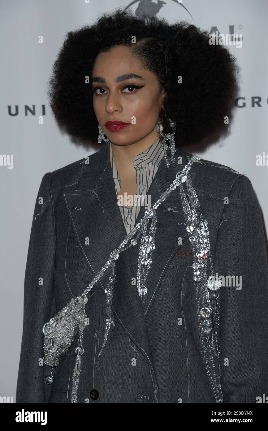 Celeste attend the Universal Music Group's 2020 Grammy after party presented by Lenovo at ...