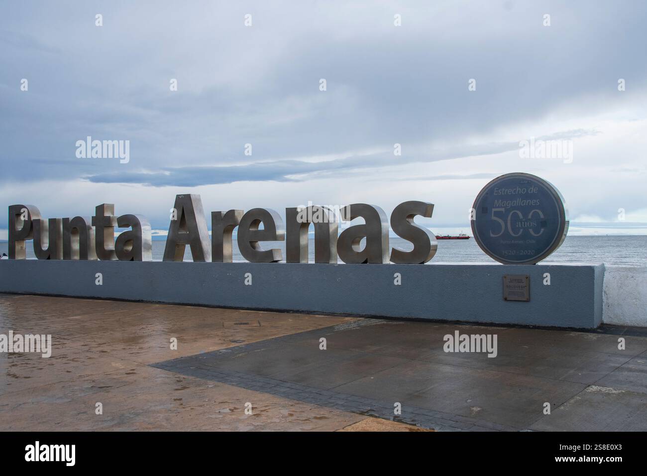 Punta Arenas sign in Chile Stock Photo - Alamy