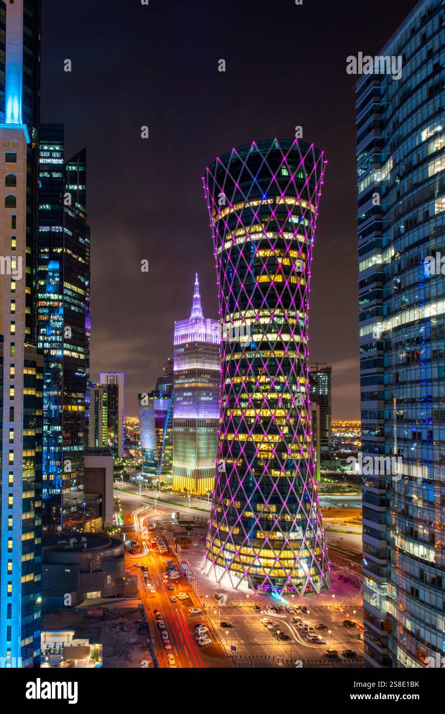 Aerial View of west bay area Doha City. Doha Buildings Stock Photo - Alamy