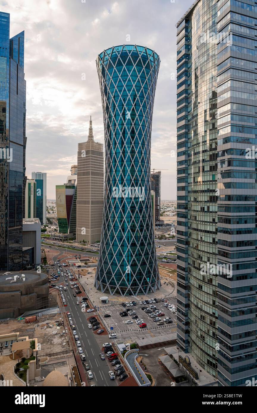 Aerial View of west bay area Doha City. Doha Buildings Stock Photo - Alamy