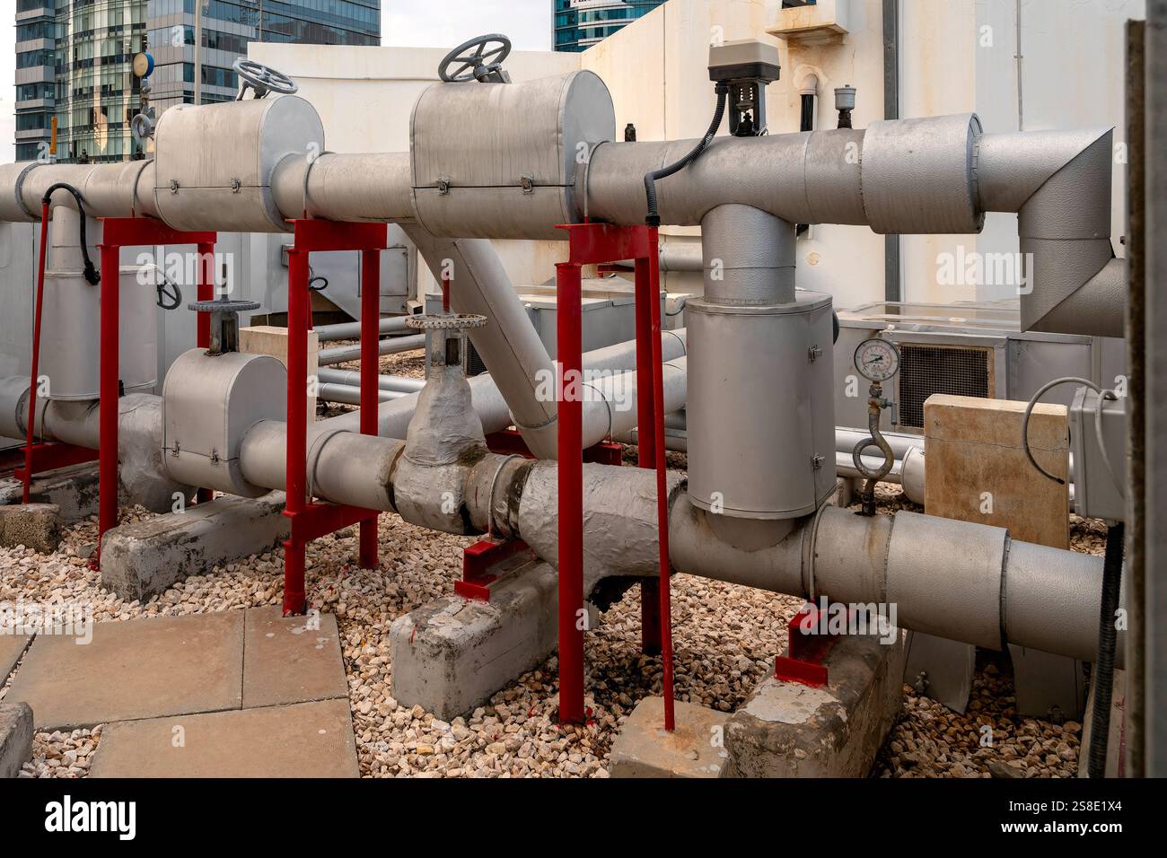 Heating, Ventilation and Air Conditioning systems installed on rooftop ...