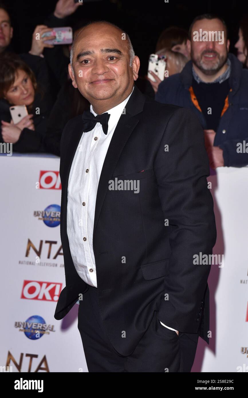 Bhasker Patel attends the National Television Awards at The O2 in ...