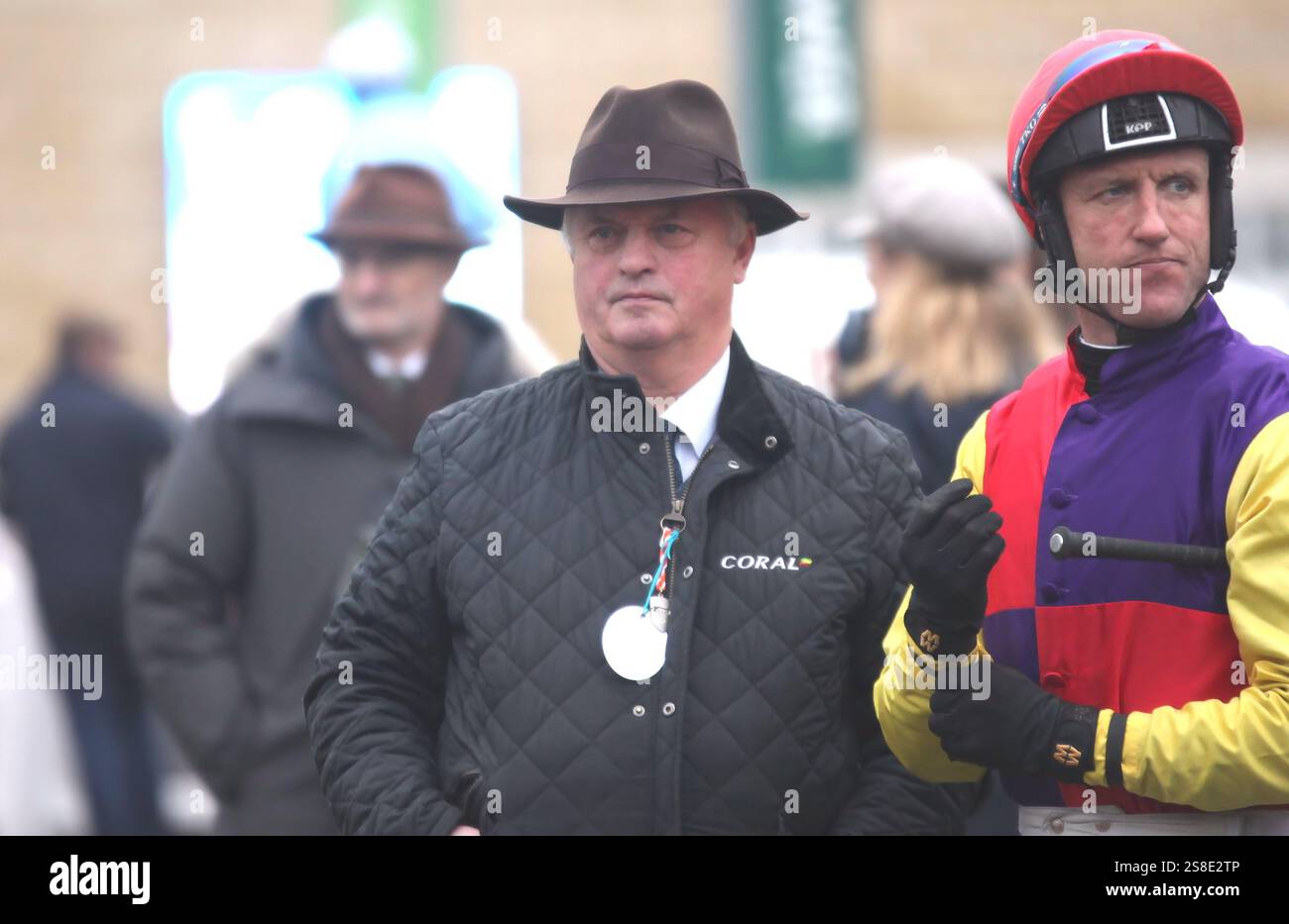 Colin Tizzard and Robbie Power at Cheltenham Racecourse on January 25 ...