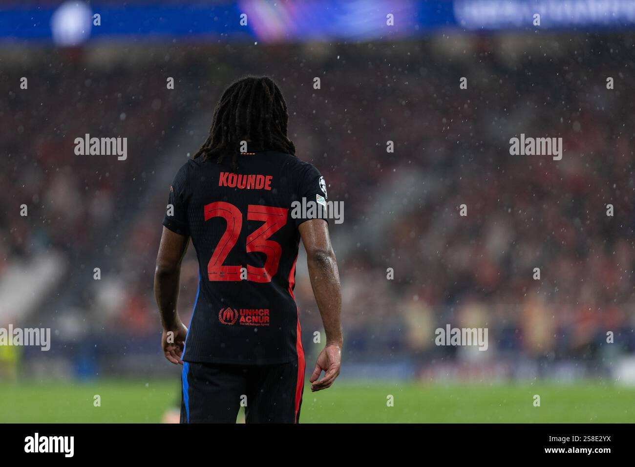 January 21, 2025. Lisbon, Portugal. Barcelona's defender from France ...