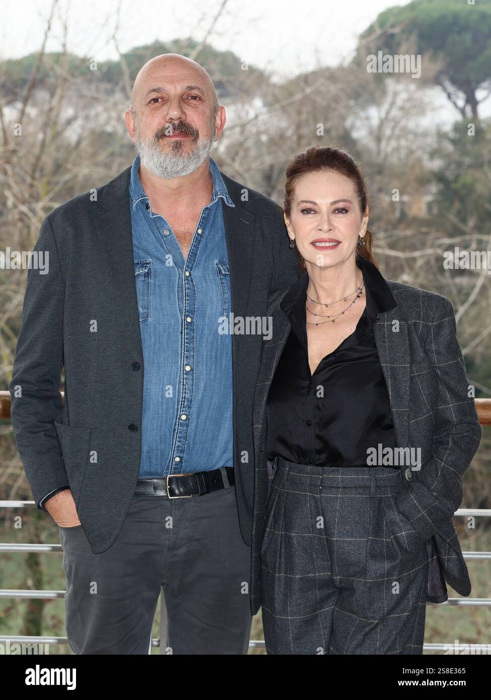 Rome, Italy. 22nd Jan, 2025. Rome, Circolo Sportivo Rai, photocall for the TV movie "The Crazy ...