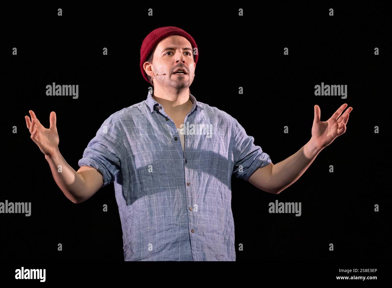 London, UK. 22 January 2025. Julian Spooner as Ishmael and the cast ...