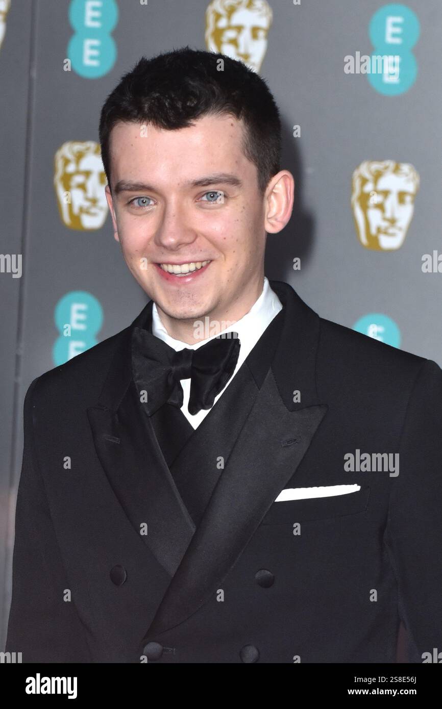 Asa Butterfield attends the EE British Academy Film Awards in 2020 at ...