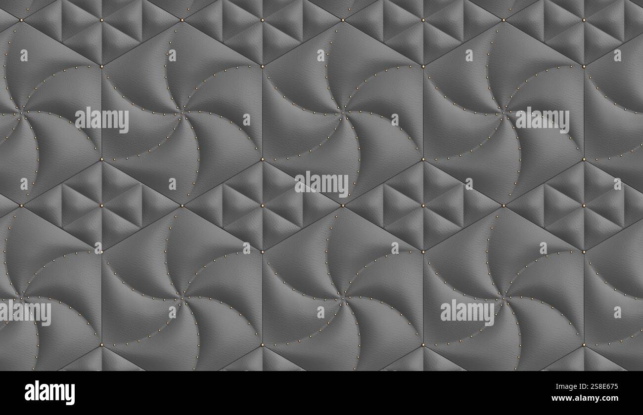 Stylish gray 3D wallpaper showcasing hexagonal and rhombus-shaped ...