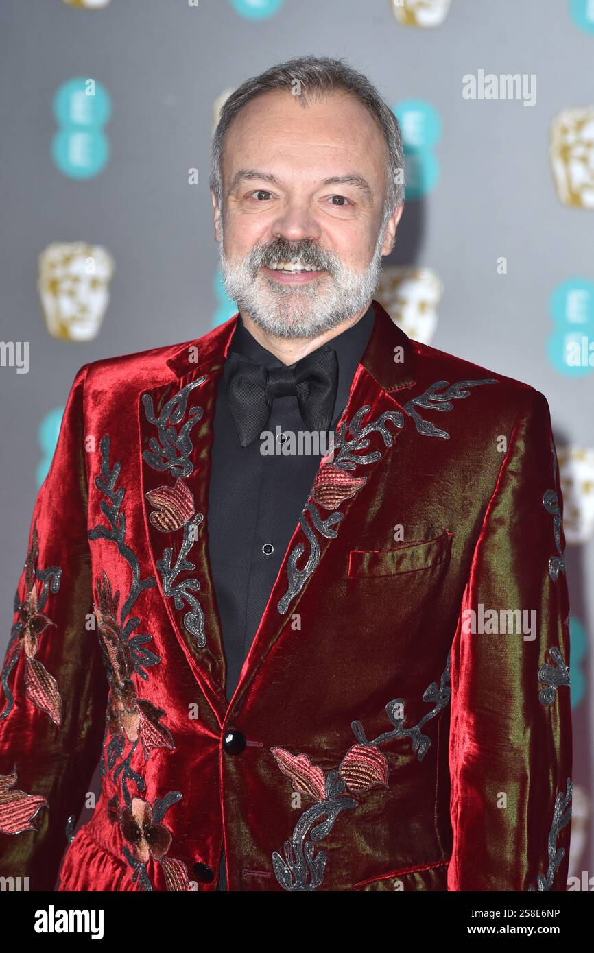 Graham Norton attends the EE British Academy Film Awards in 2020 at the ...