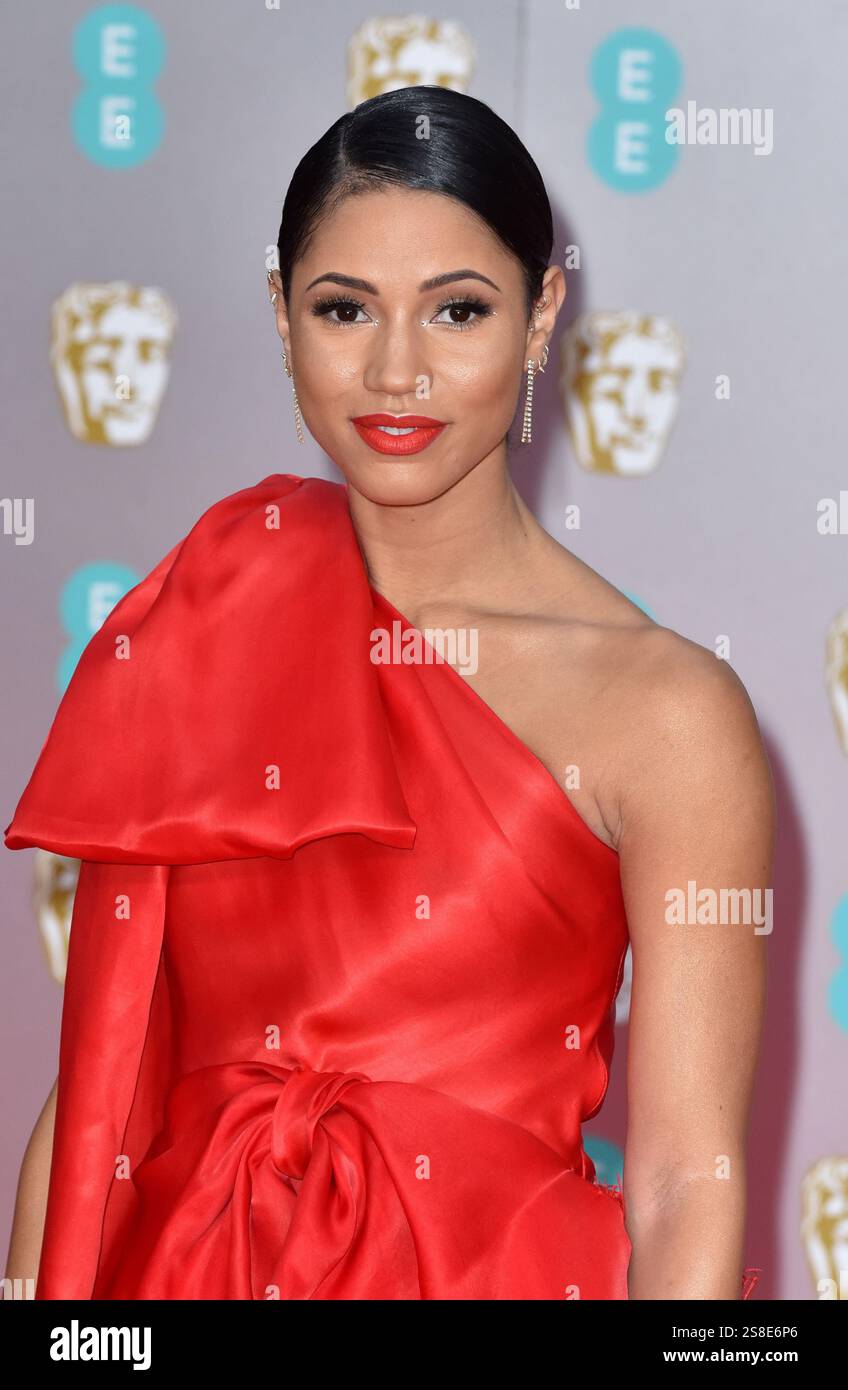 Vick Hope attends the EE British Academy Film Awards in 2020 at the ...