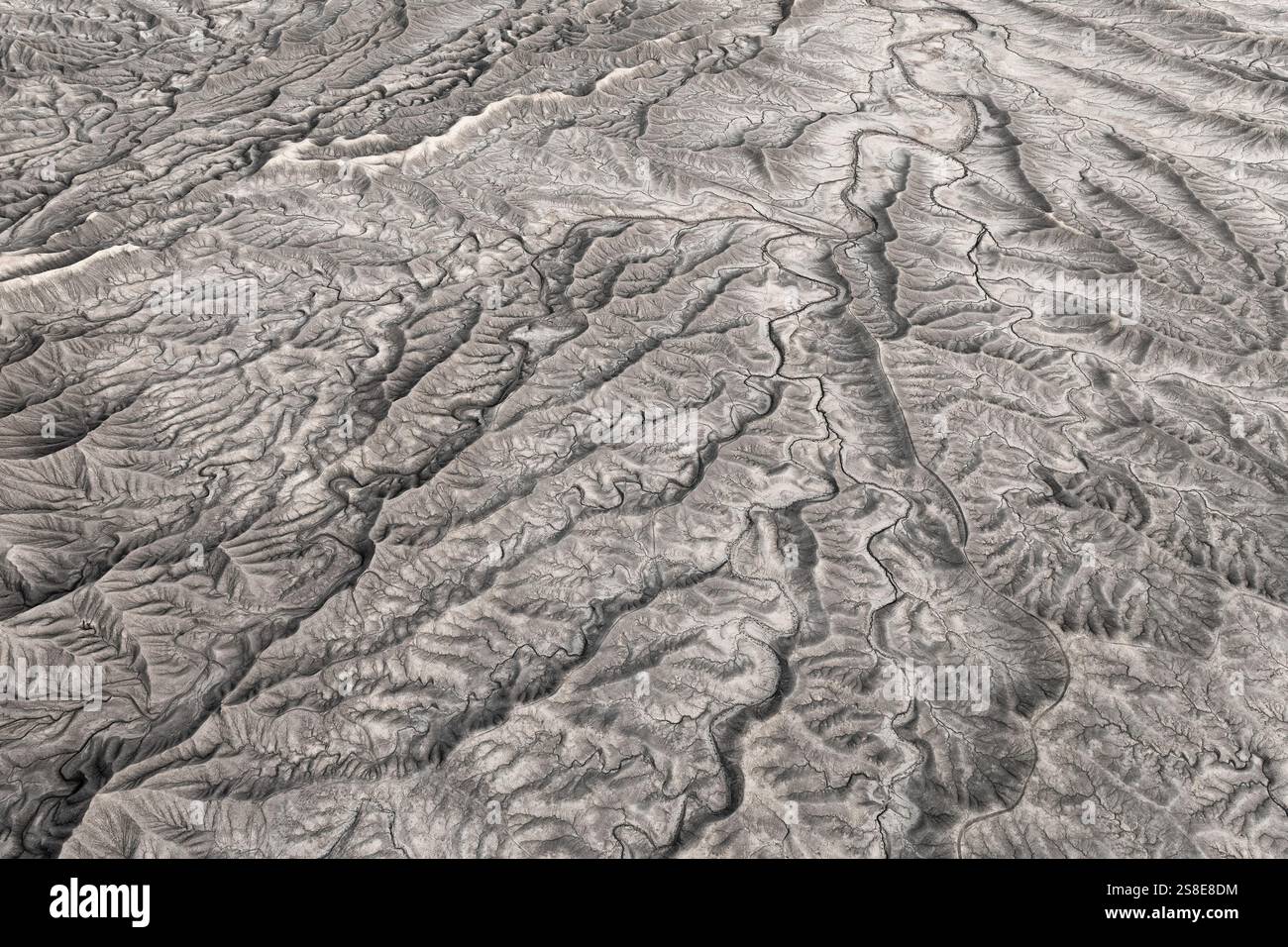 Aerial photograph capturing the intricate, textured ridges of ...