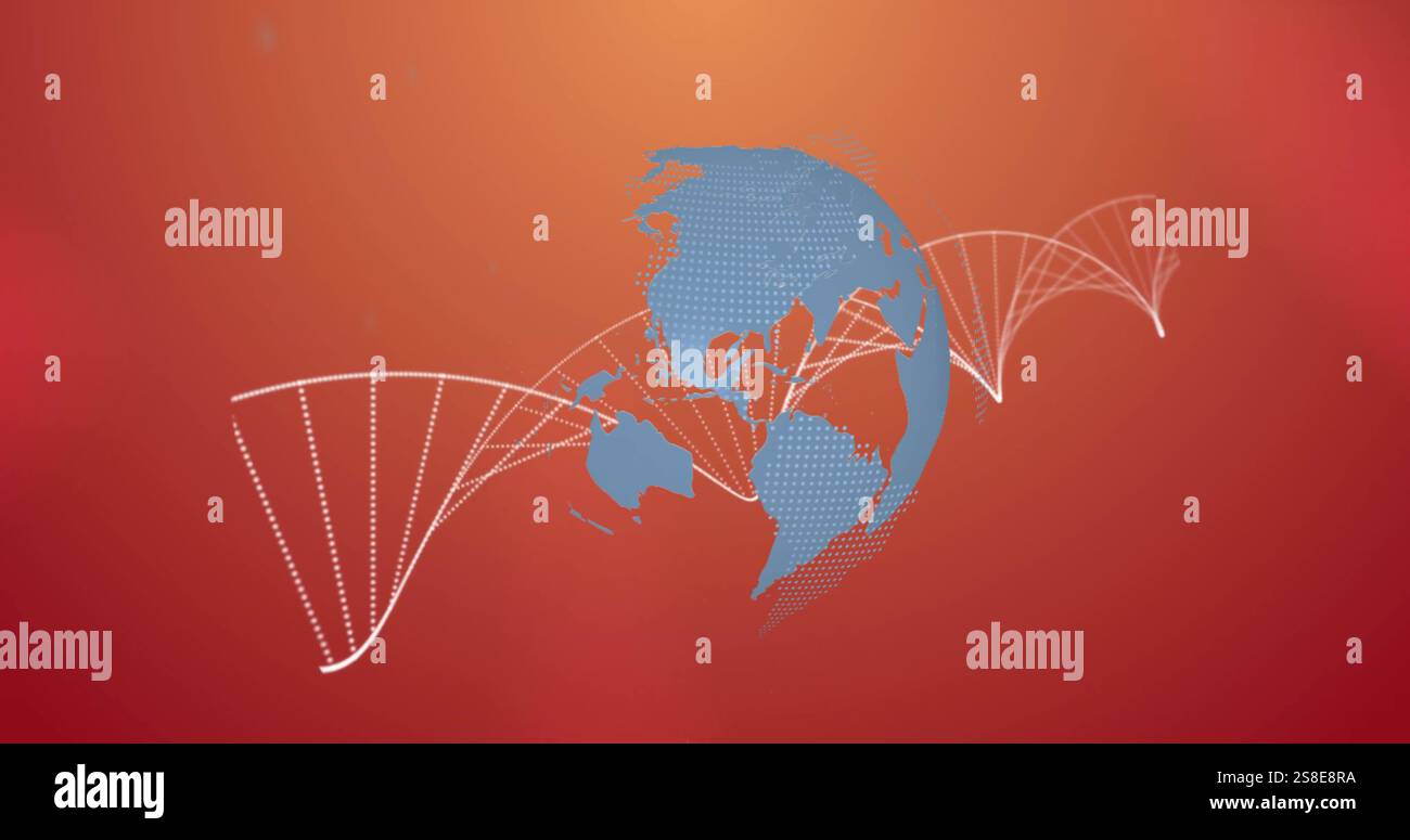 Spinning digital globe data connections hi-res stock photography and ...