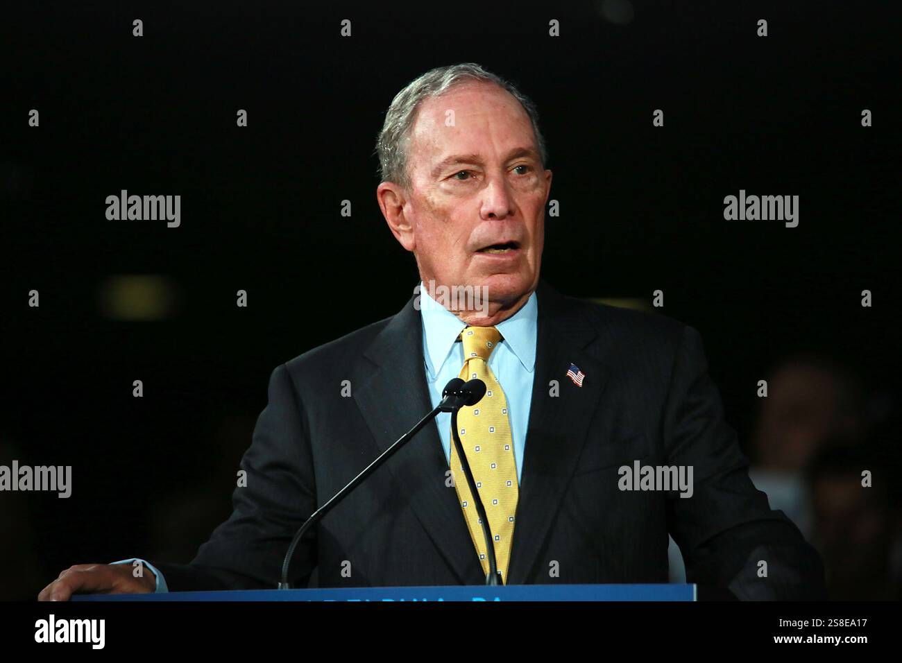 Democratic candidate Michael Bloomberg held a campaign rally on ...