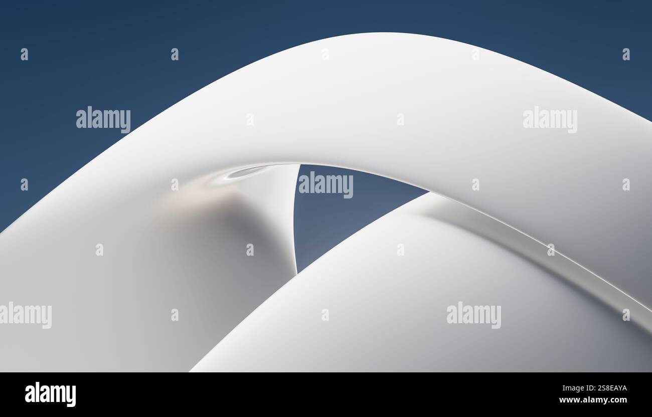 This high-resolution 3D render features a minimalist abstract design ...