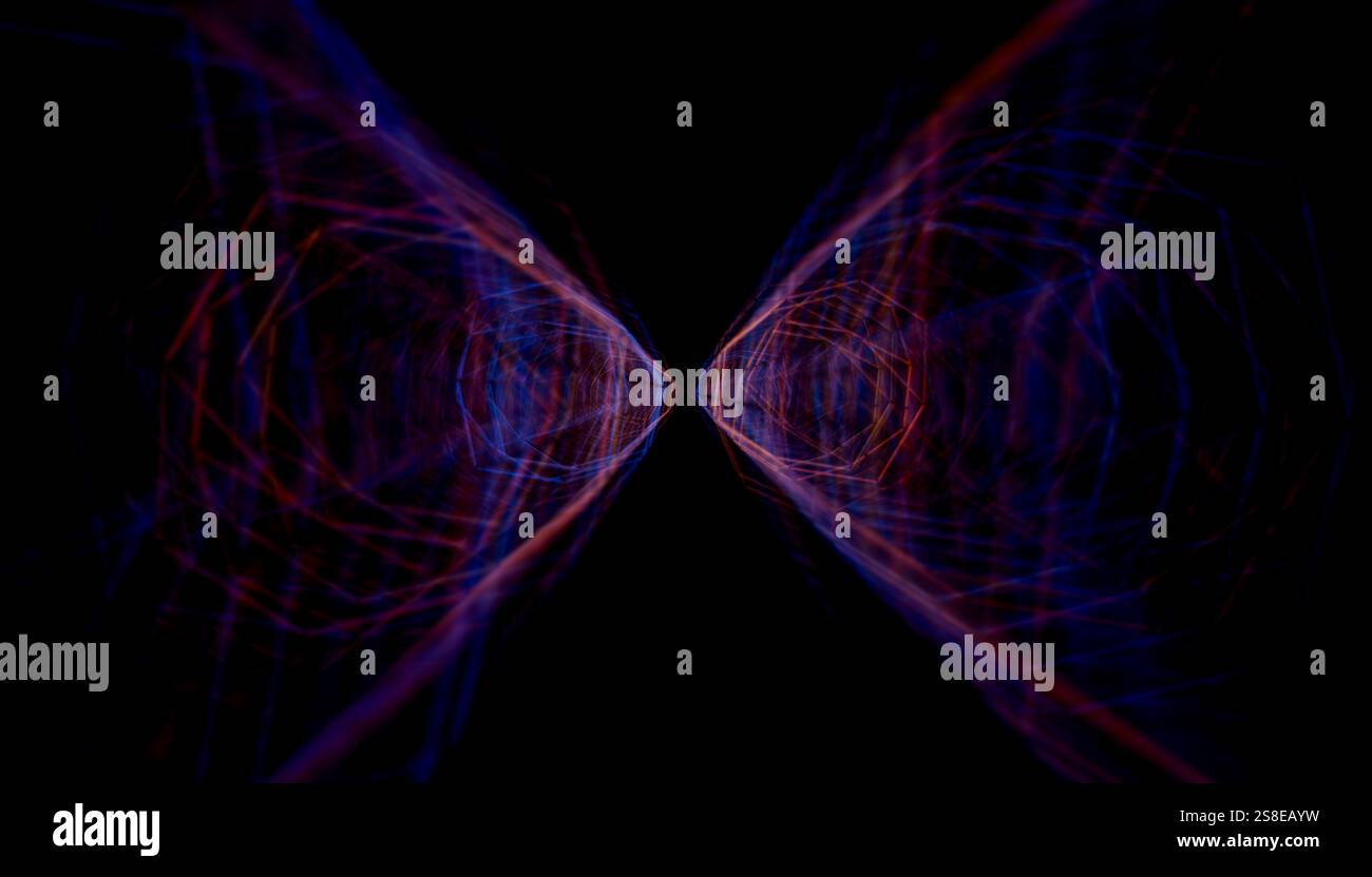 This striking 3D render depicts a mysterious, symmetrical abstract ...