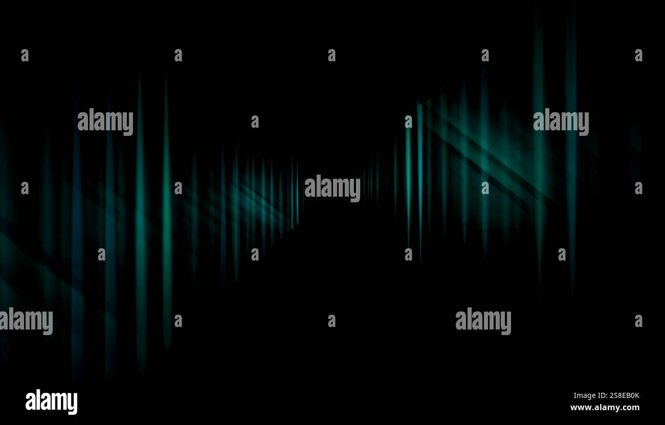 A 3D render depicting an abstract, dark corridor illuminated by ...