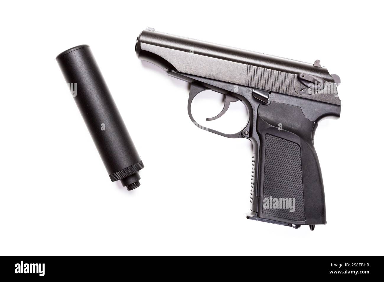 hand gun isolated on white background Stock Photo - Alamy