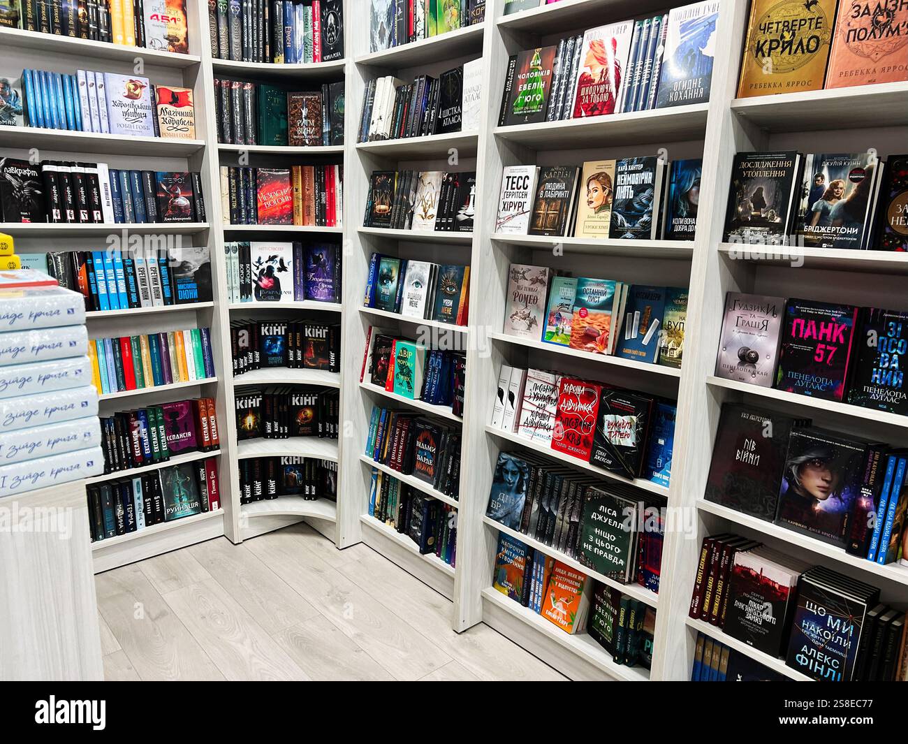 Kyiv, Ukraine - January 21, 2025: Well-organized shelves display a ...