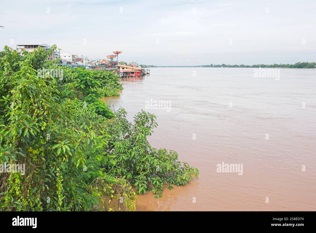 nong khai, a small town in northeast Thailand on the mekong river Stock ...