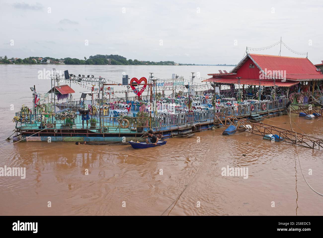 nong khai, a small town in northeast Thailand on the mekong river Stock ...