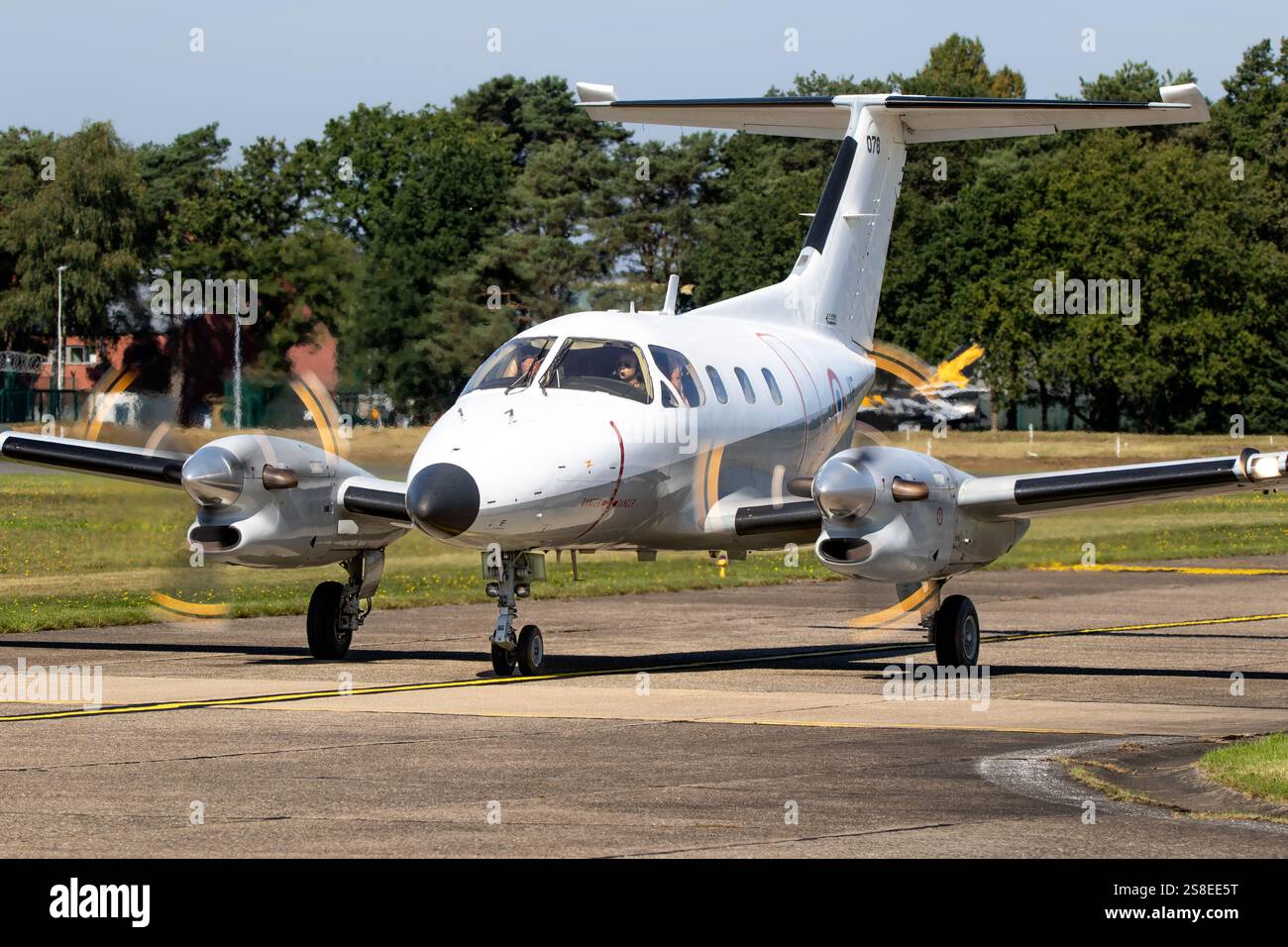 Embraer EMB-121AA Xingu turboprop plane (French Air Force) taxiing ...