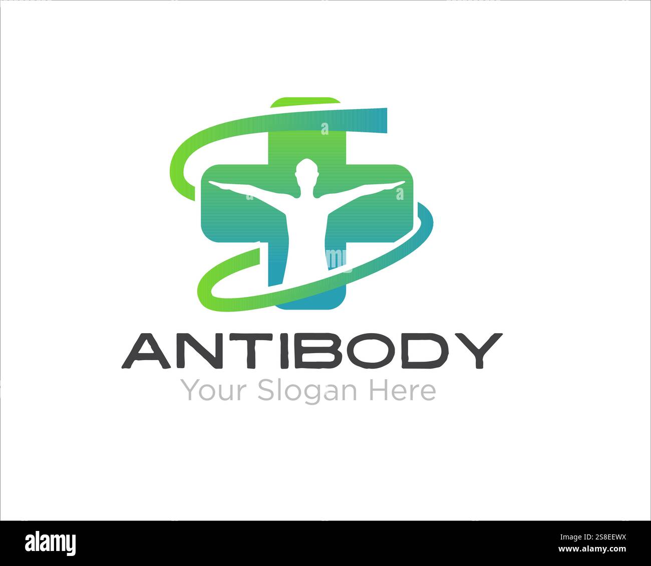 antibody health logo designs with cross health Stock Vector Image & Art ...