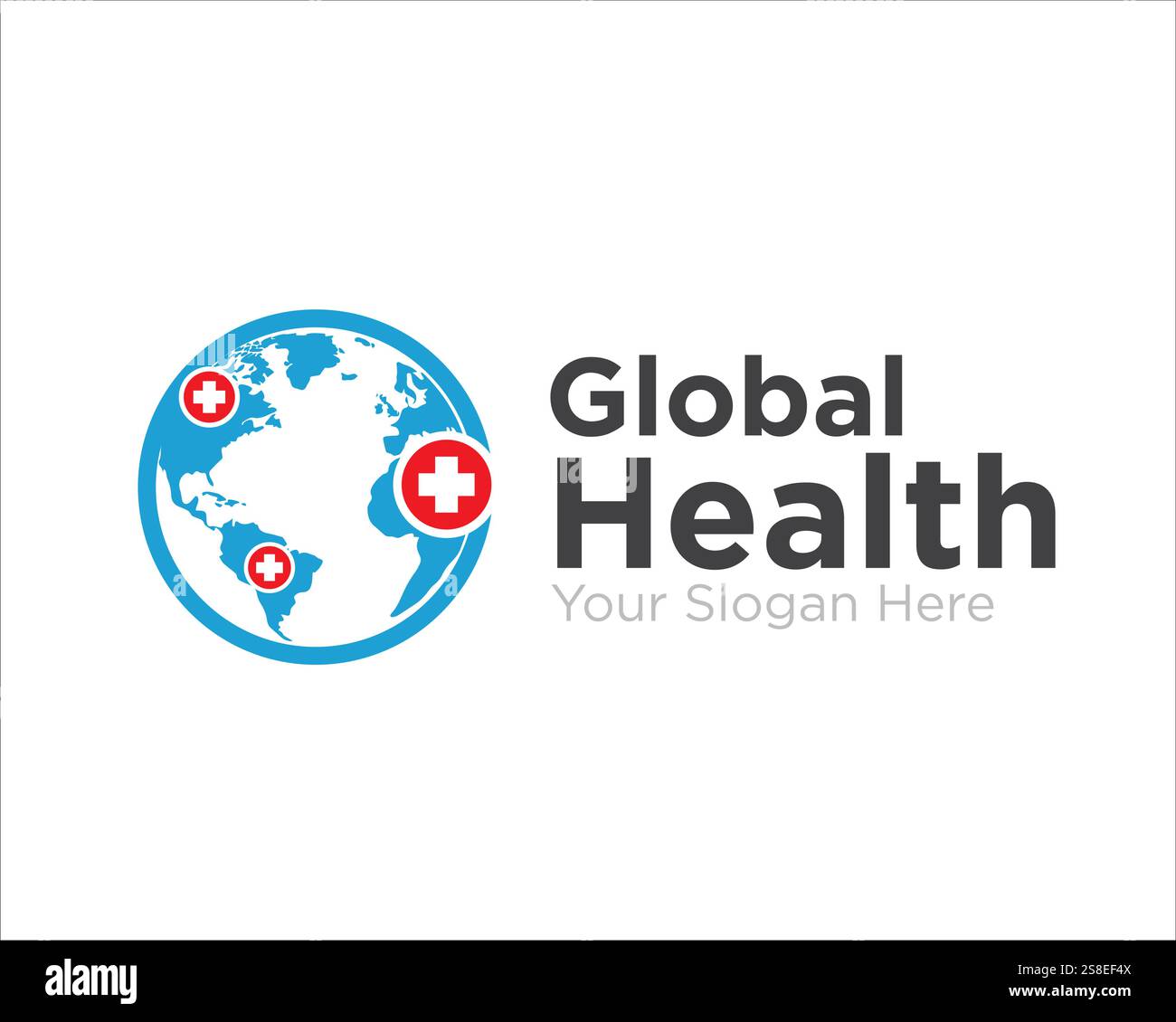 global health logo designs for medical service location Stock Vector ...