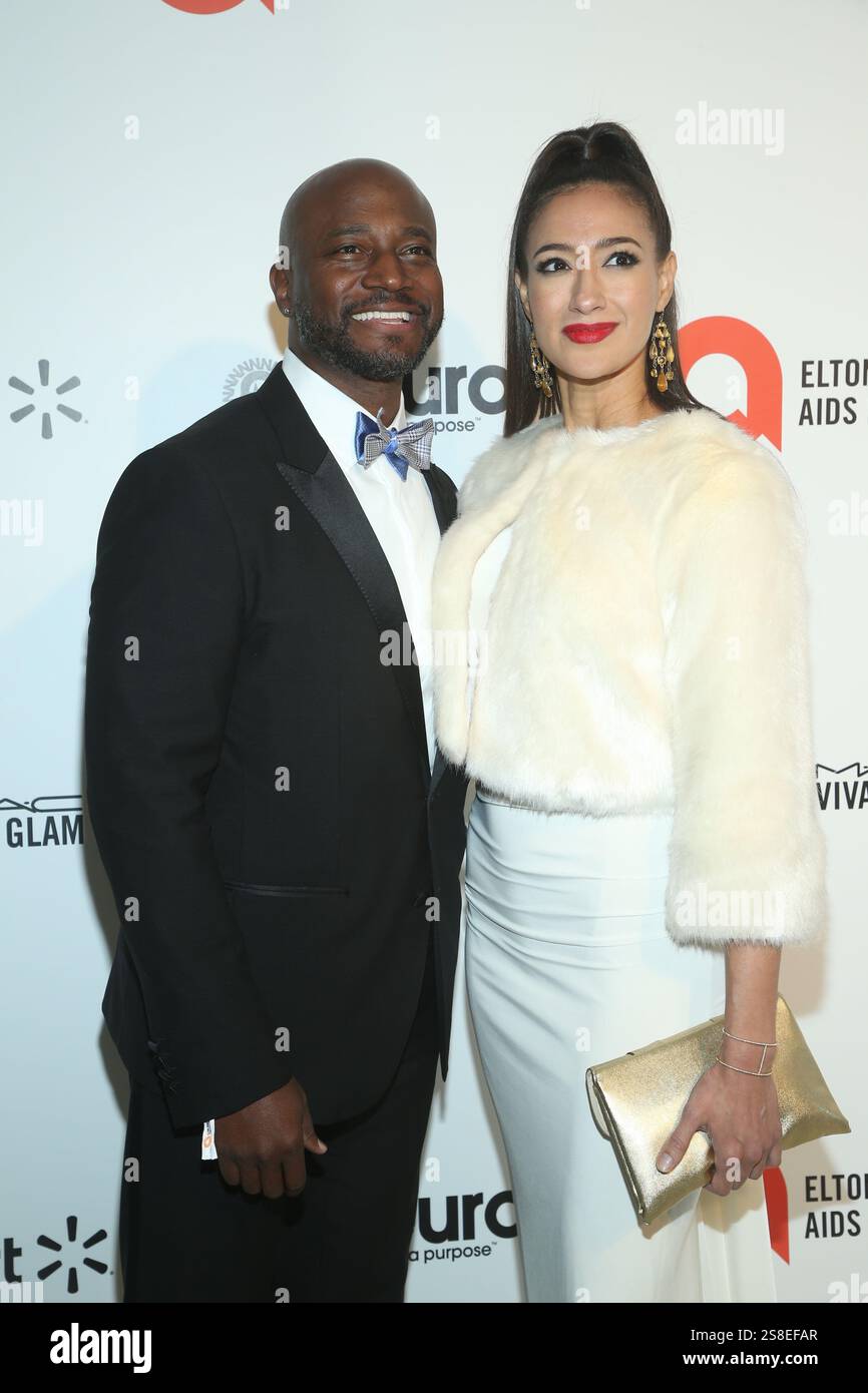 Taye Diggs, Kristi Korzec attends the 28th Annual Elton John AIDS ...