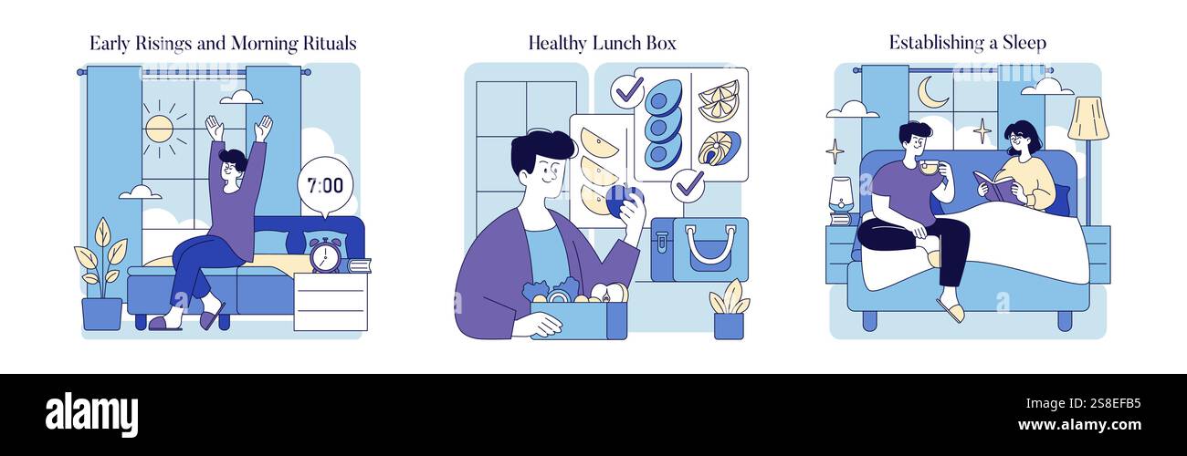 Rituals and routines Stock Vector Images - Alamy