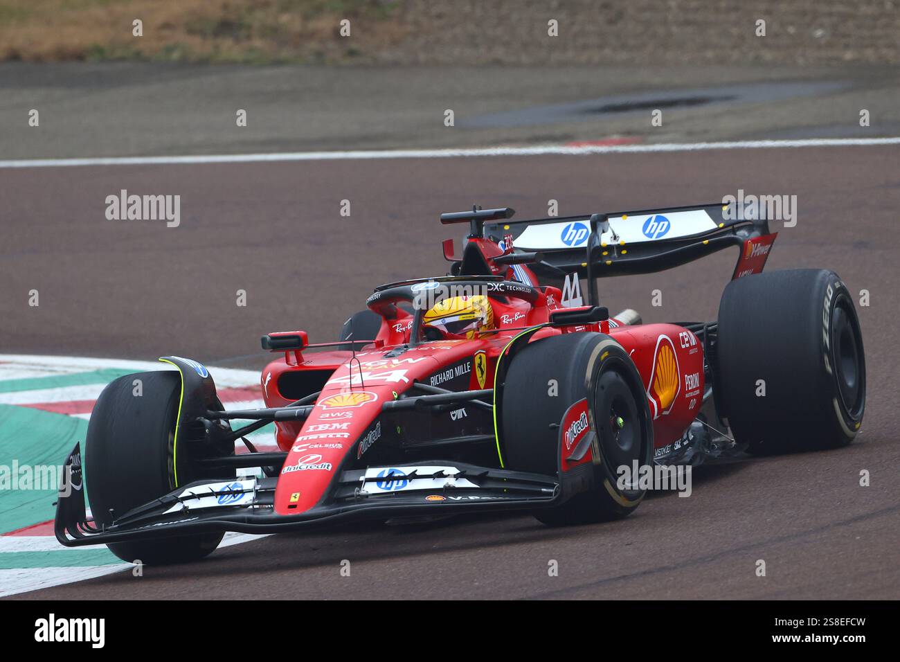 Fiorano Modenese, Italy. 22nd Jan, 2025. Lewis Hamilton (GBR) tests the ...
